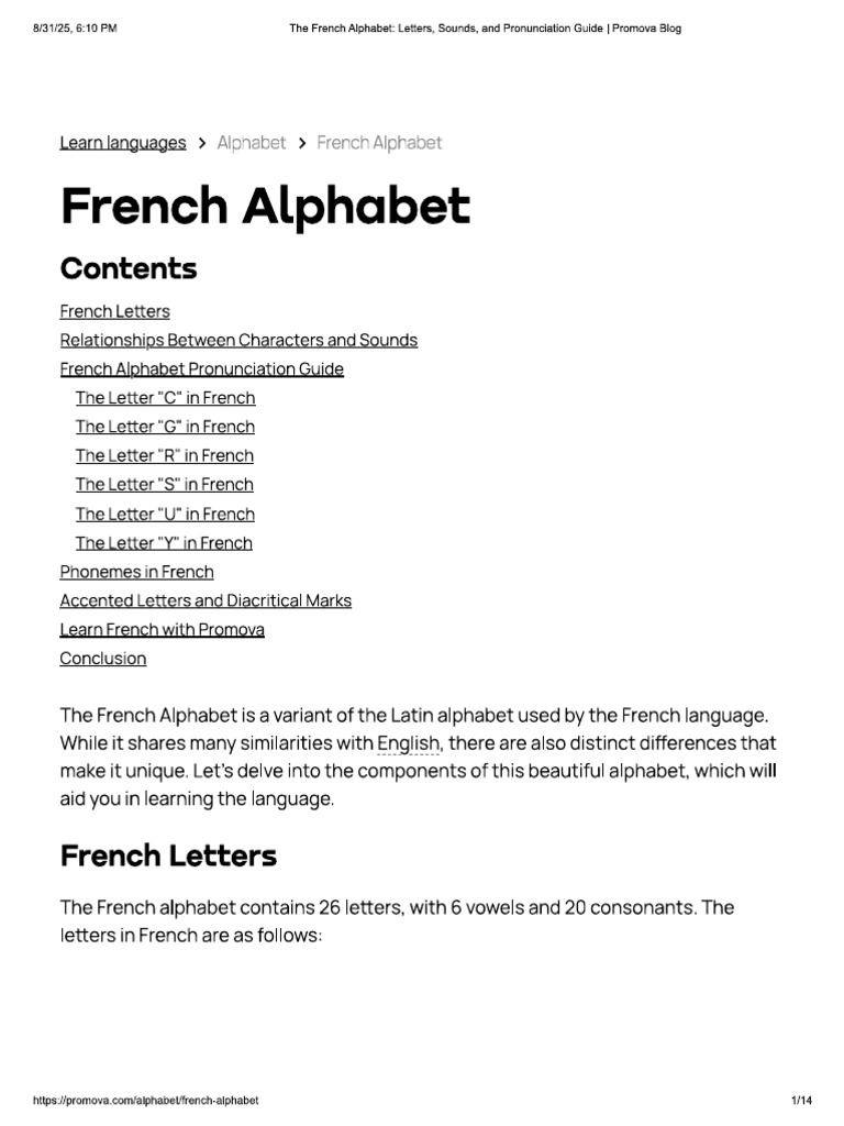 French Pronunciation | PDF