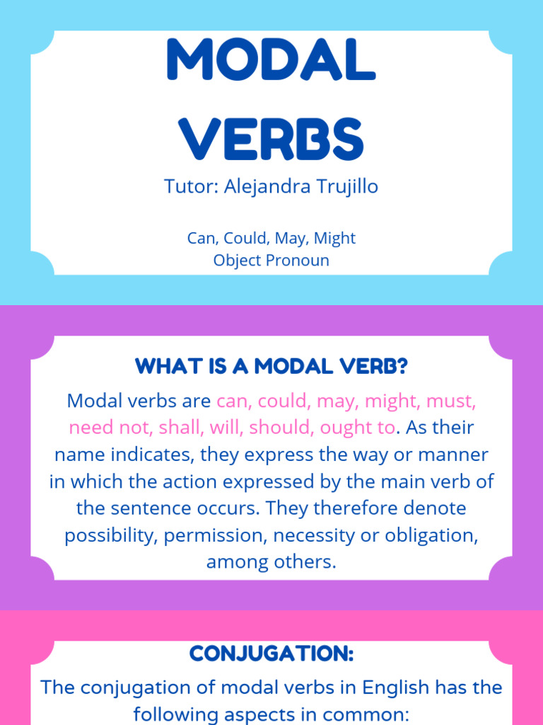 Modal Verbs, First Part | PDF | Verb | Linguistic Typology
