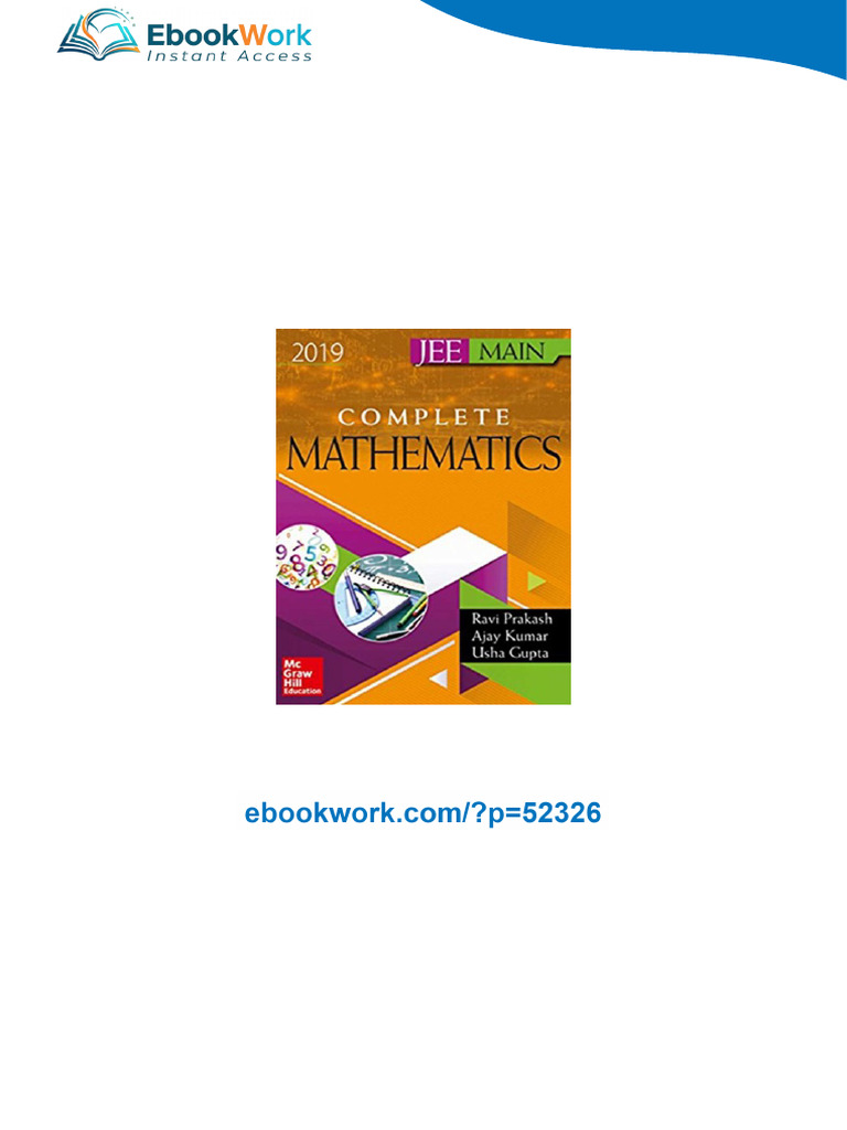 Complete mathematics for JEE Main 2019 Ravi Prakash premium download | PDF