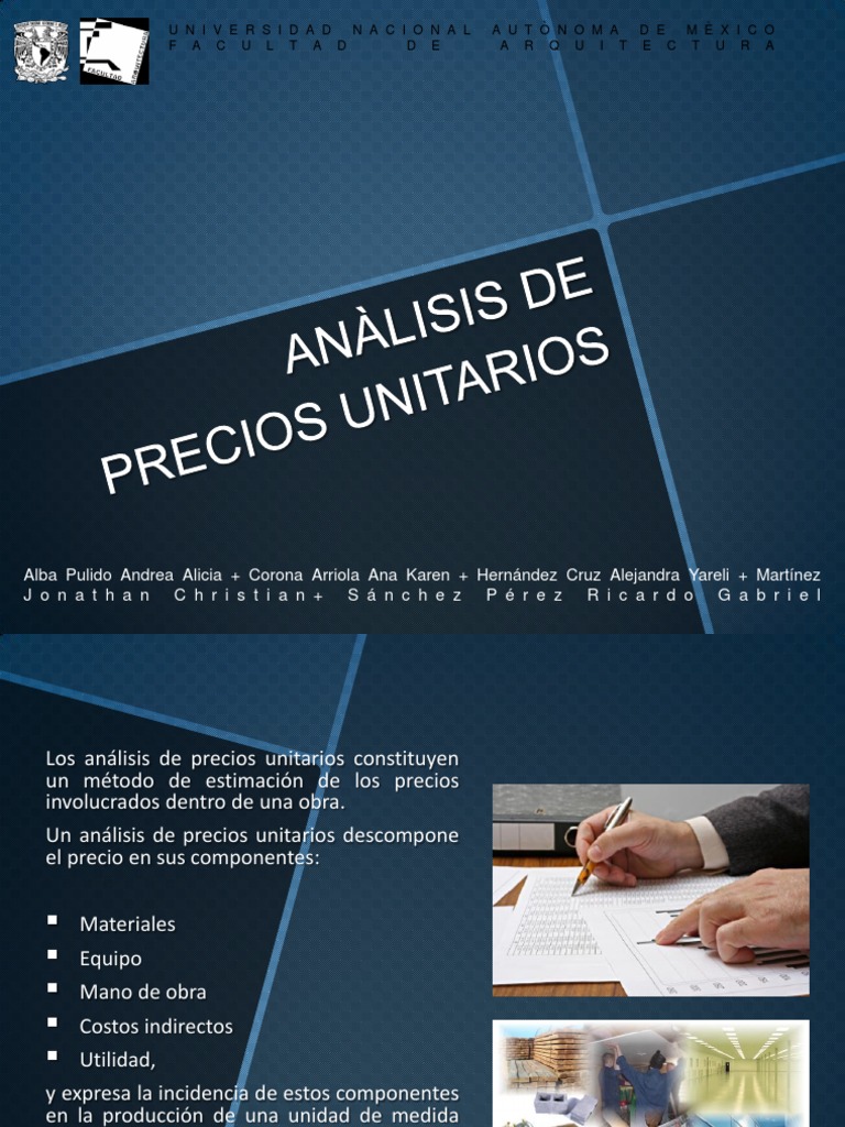 Analisis de Precios Unitarios | PDF | Costo | Presupuesto
