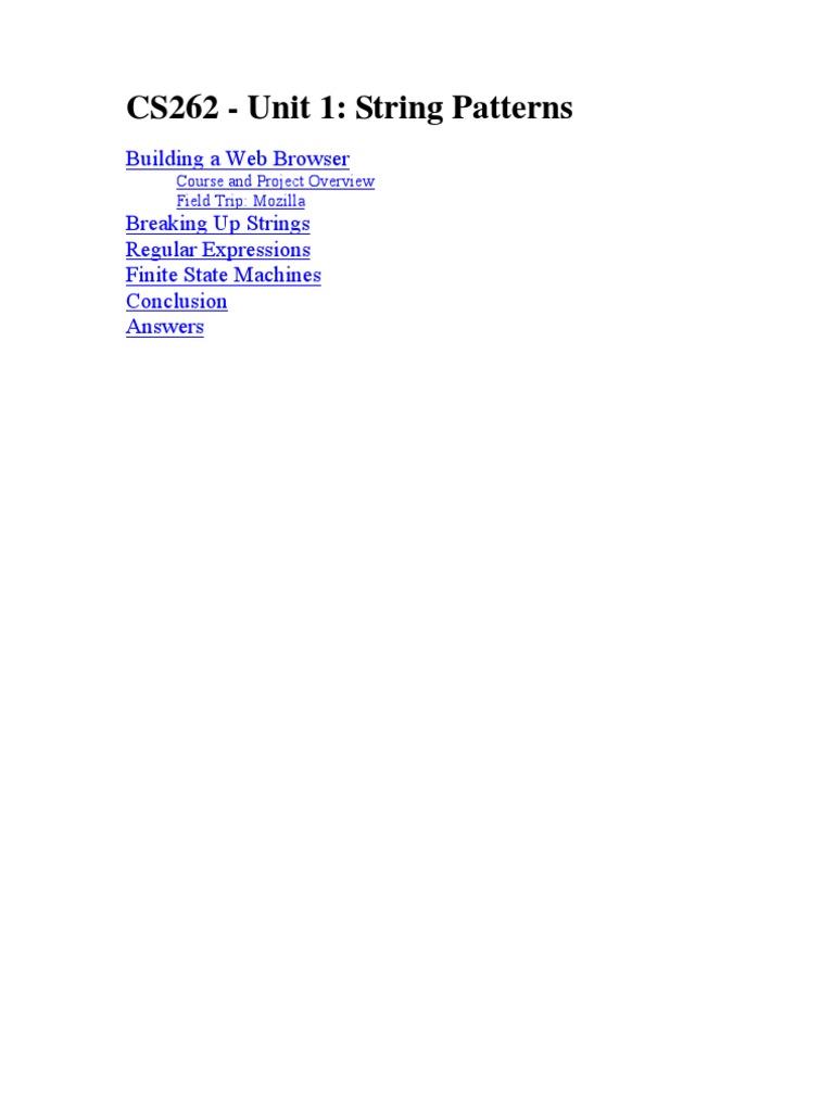 Course Notes For Unit 1 of The Udacity Course CS262 Programming ... Course Notes For Unit 1 of The Udacity Course CS262 Programming ...