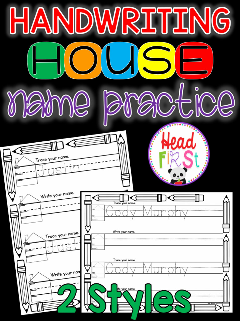 EDITABLENameWritingPracticeWorksheetsHandwritingHouseFREEBIE-1 | PDF ...