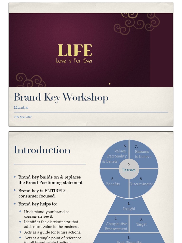 Brand Key Workshop | Download Free PDF | Customer Experience | Brand