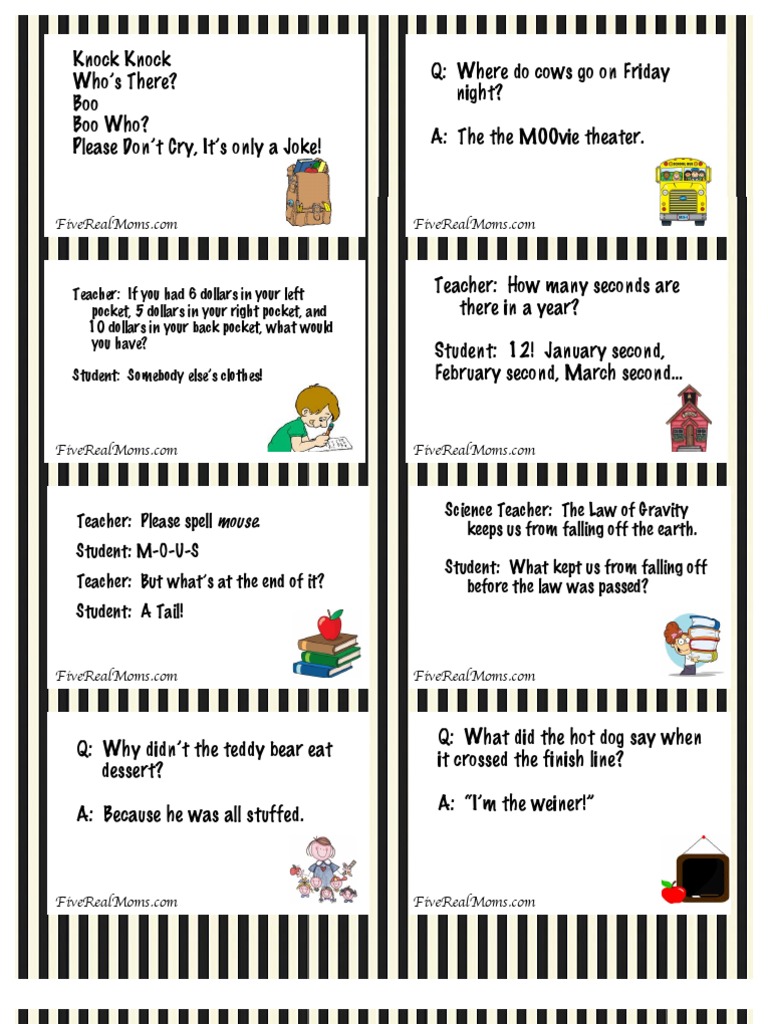 Funny School Jokes for Kids | PDF | Language Arts & Discipline | Art