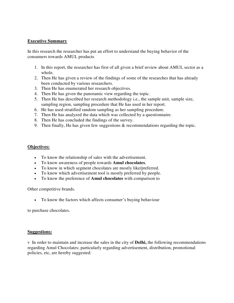 Executive Summary of Amul Dairy | PDF | Advertising | Brand