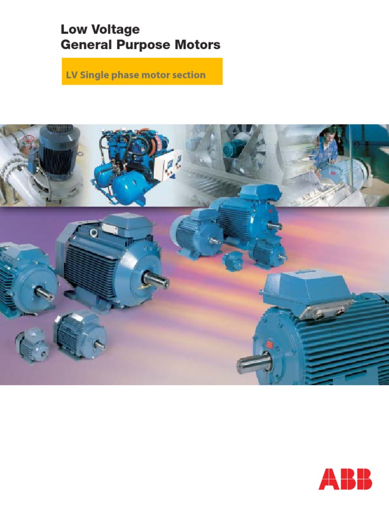 ABB Single Phase Motors | PDF | Electric Motor | Electric Generator