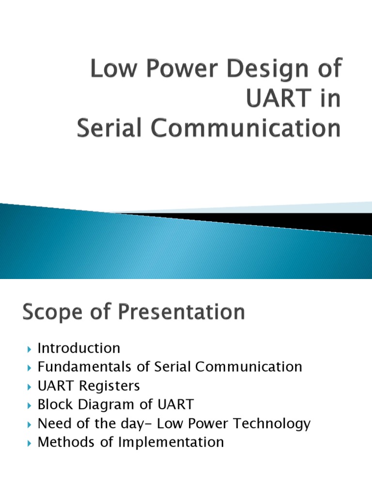 Low Power UART Design in Serial Communication | PDF | Electronic Engineering | Computer Data