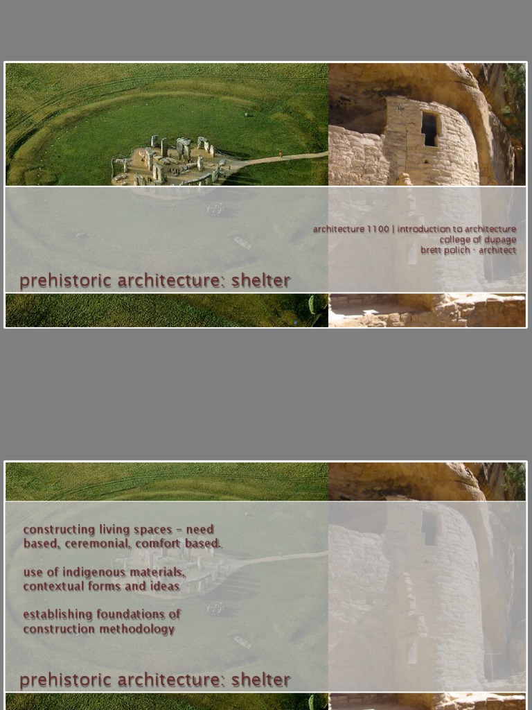 Prehistoric Architecture: Shelter | PDF