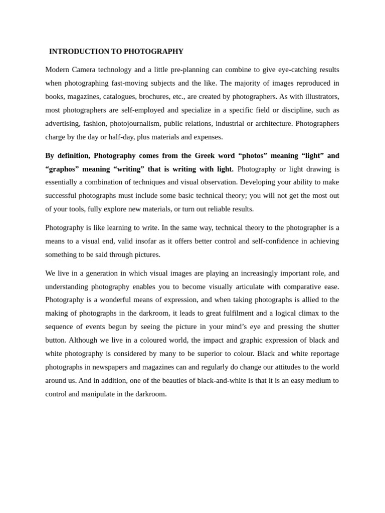 Introduction to Digital Photography | PDF | Digital Single Lens Reflex ...
