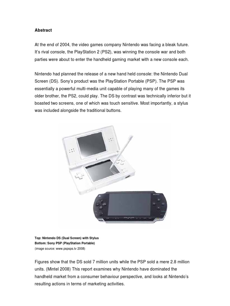 Nintendo Consumer Behaviour | PDF | Video Game Consoles | Play Station