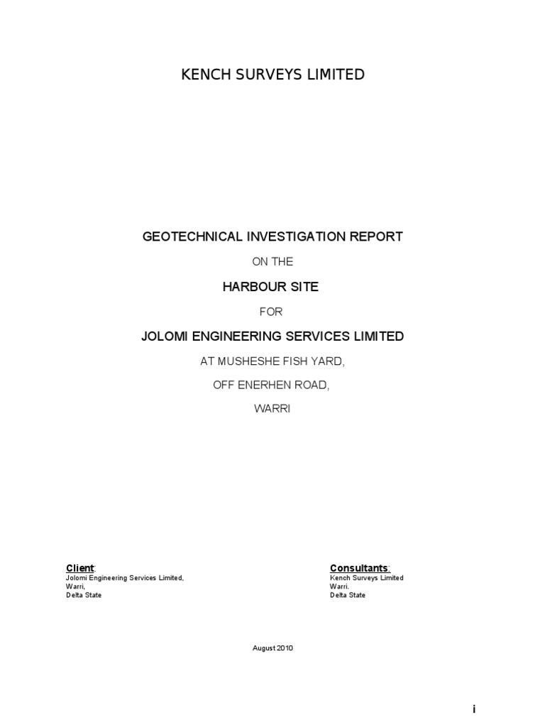Harbour Report | PDF | Deep Foundation | Geotechnical Engineering