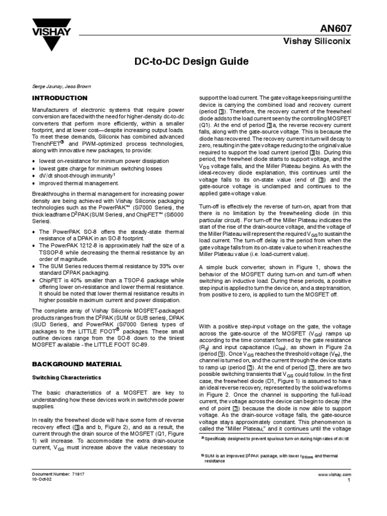 DC DC Design Guide | PDF | Field Effect Transistor | Mosfet