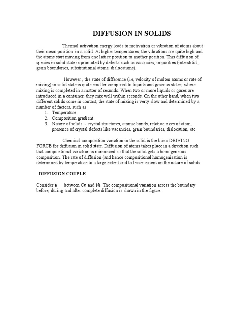 Diffusion in Solids | PDF | Diffusion | Dislocation