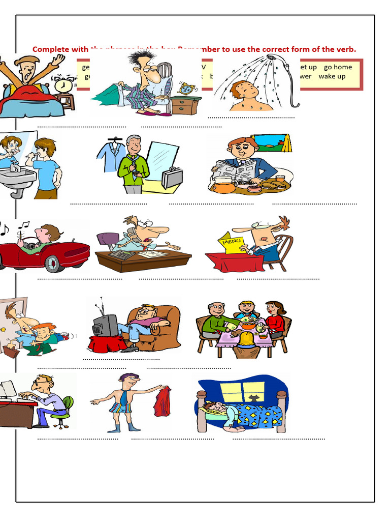Daily Routine Vocabulary | PDF