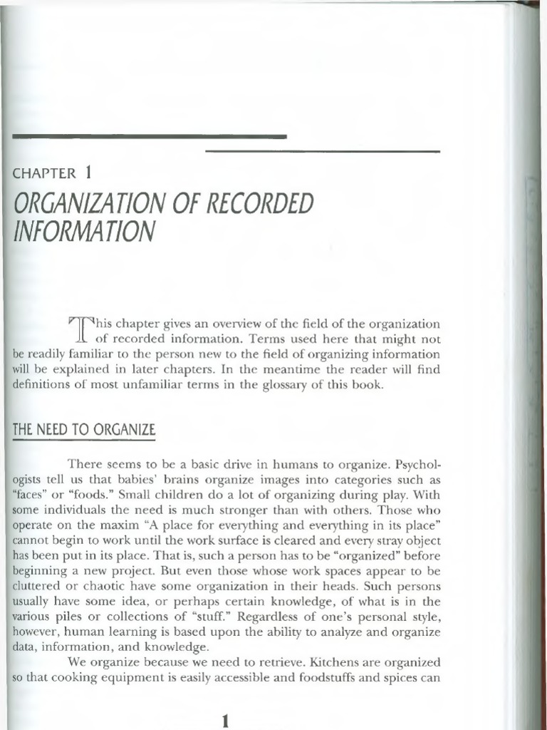 Organization of Recorded Information | Download Free PDF | Digital Library | Metadata
