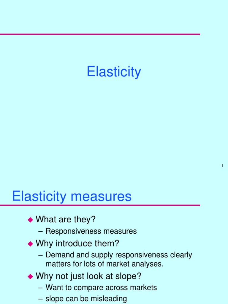 Understanding Elasticity in Economics | PDF | Price Elasticity Of ...