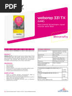 Weber 331 TX Repair Mortar Datasheet | PDF | Cement | Mortar (Masonry)