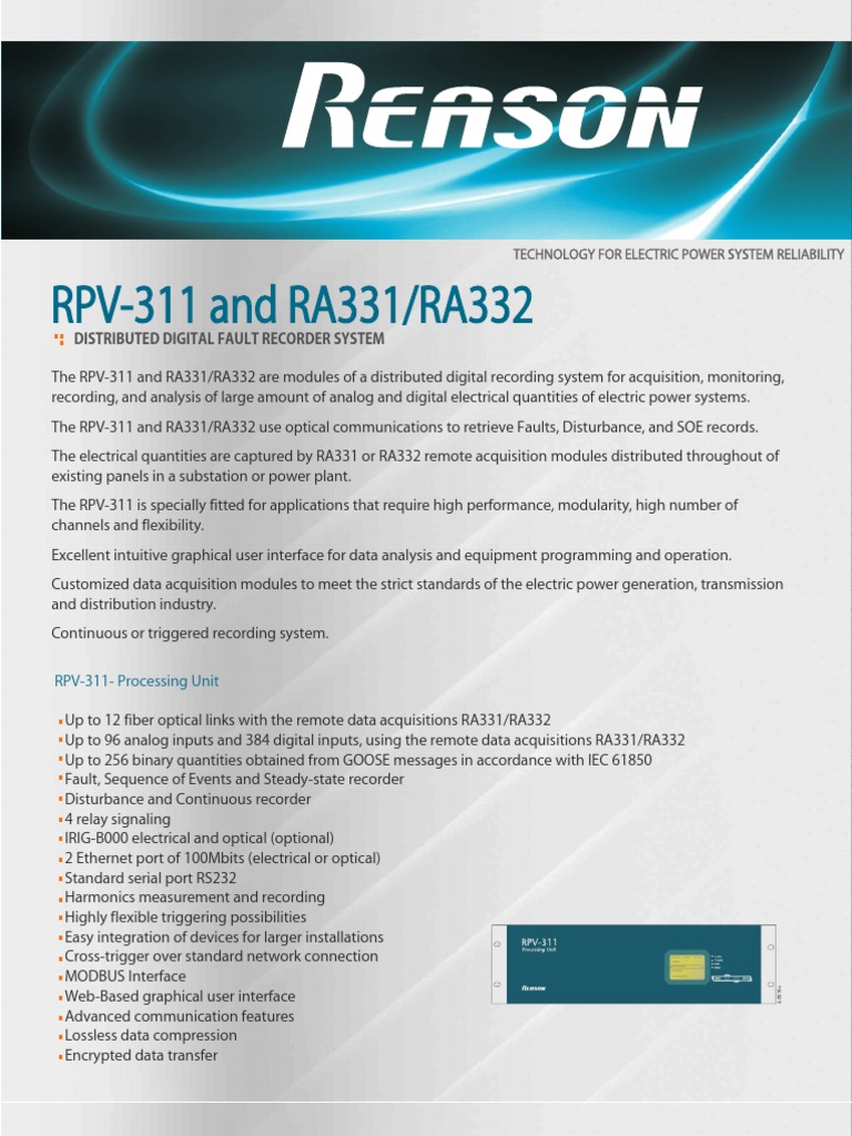 30 Brochure RPV311 | Digital Television | Relay