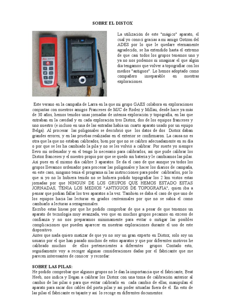 Sobre El Distox | PDF | Batería (electricidad) | Calibración