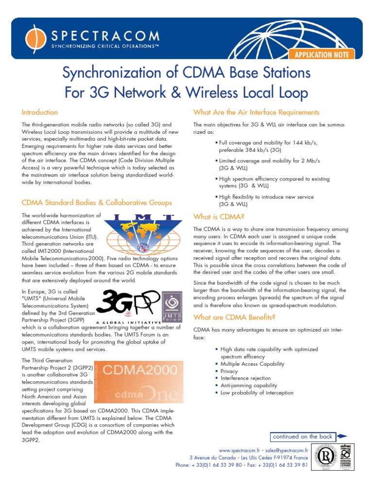 3G Network Synchronisation | PDF | 3 G | Radio Resource Management