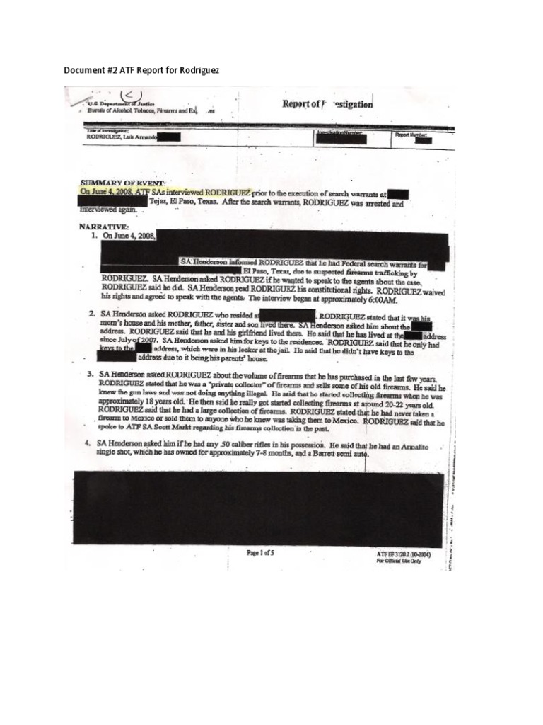 Document 2 ATF Report For Rodriguez | PDF