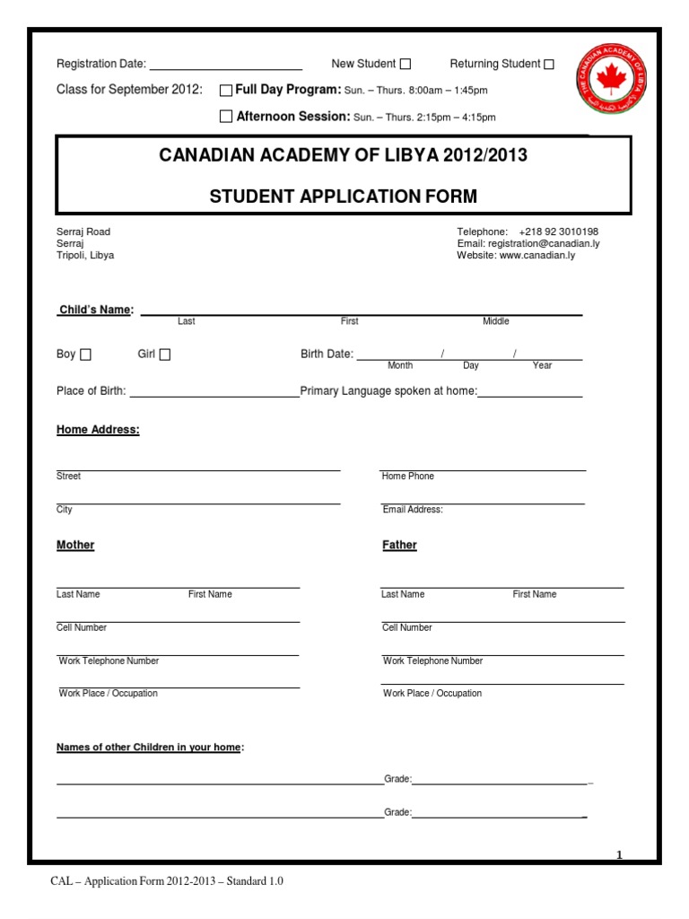 CAL - Application Form2 | Download Free PDF | Allergy | Tuition Payments