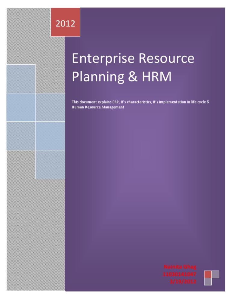ERP: HR Module | PDF | Human Resource Management | Enterprise Resource ...