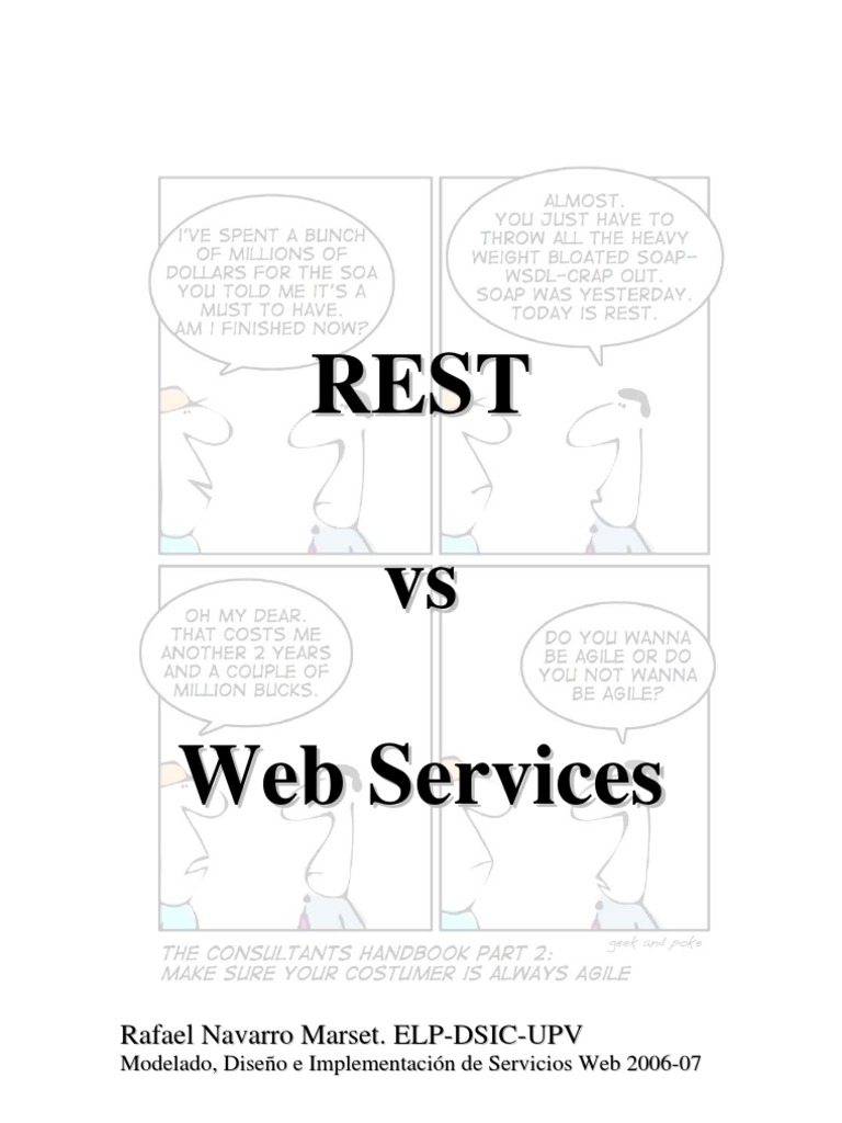 Rest V.S. Servicios Web (SOAP) | PDF | Transferencia de estado ...