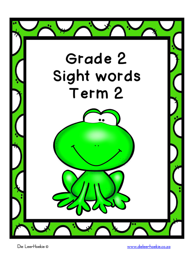 Grade 2 - Sight Words - Booklet - Term 2 - C | PDF