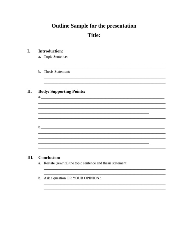 101E Outline Sample For The Compare & Contrast Essay | PDF