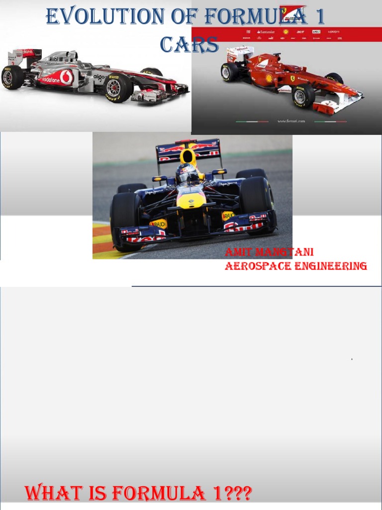 Evolution of Formula 1 Cars | PDF | Formula One | Motorsport Competitions