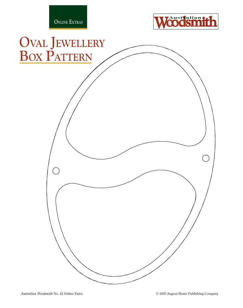 Oval Jewellery Box Template | PDF