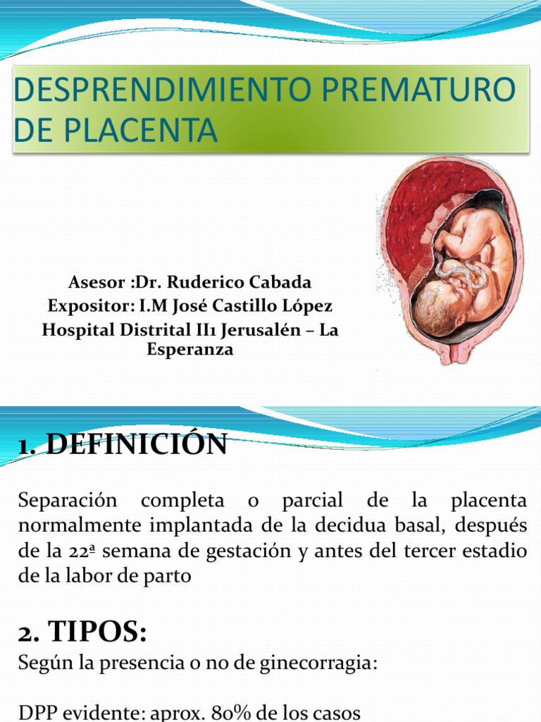 Desprendimiento Prematuro de Placenta | PDF | Placenta | Parto