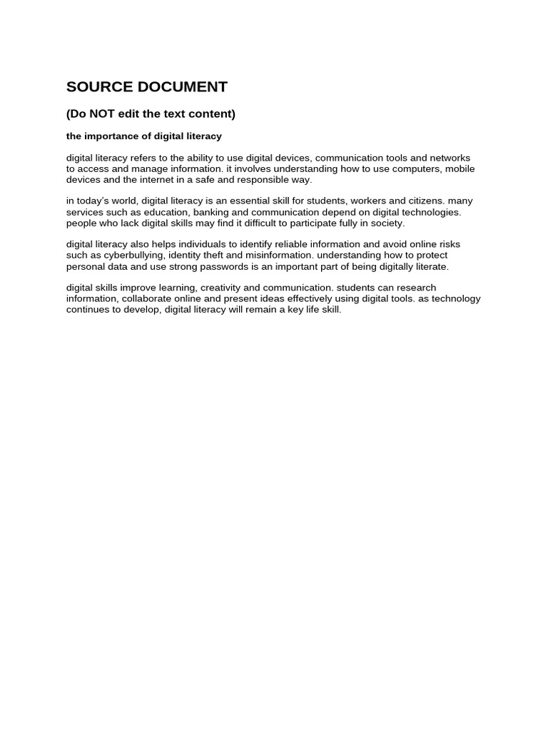 Digital Literacy Source | PDF