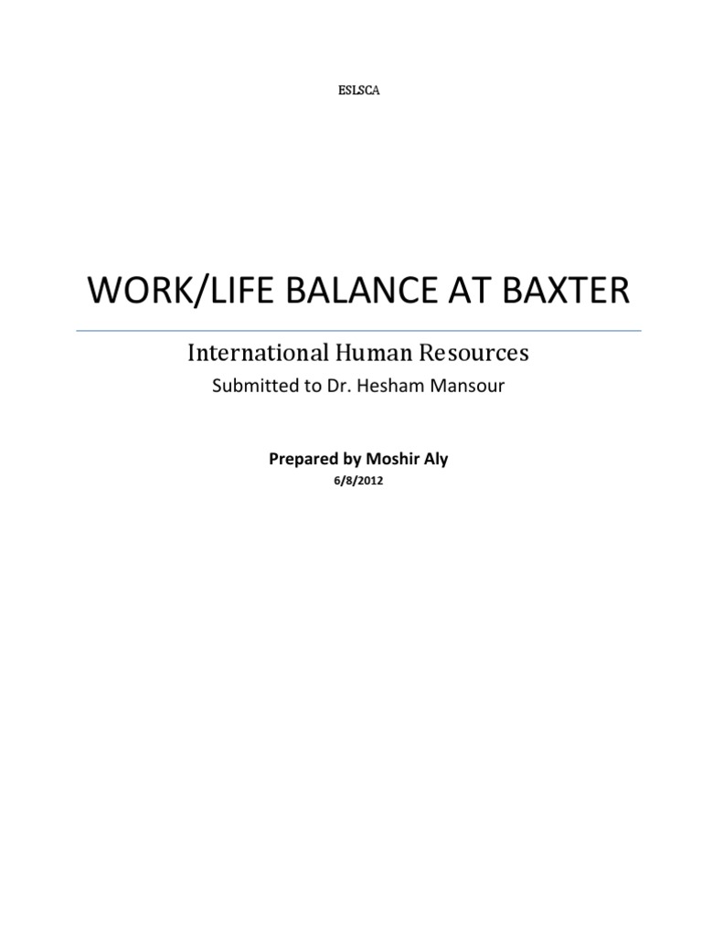 Baxter Case | PDF | Employment | Telecommuting