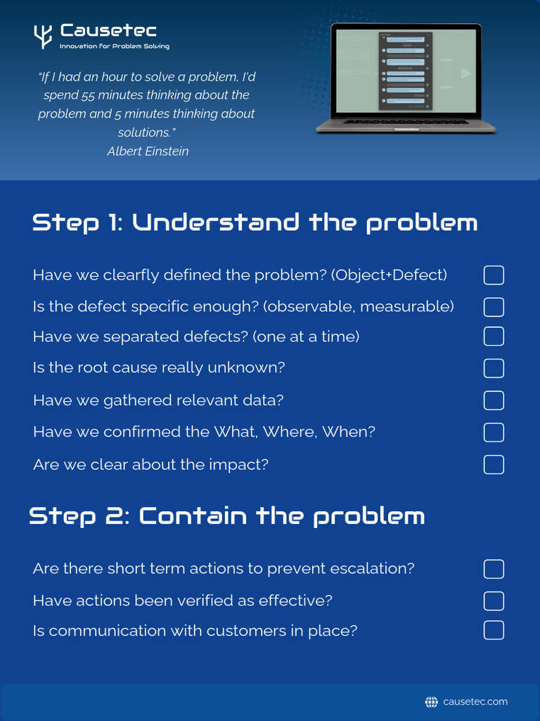 Problem Solving Checklist | PDF