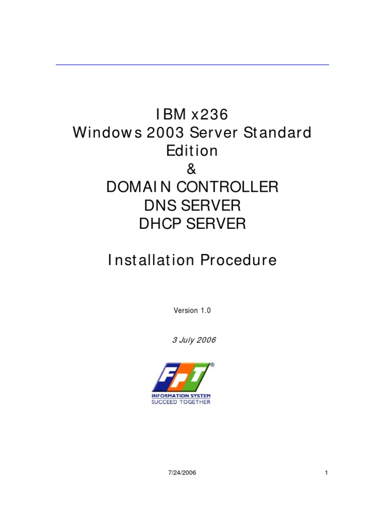 IBM x236 Windows 2003 Server Standard Edition & Domain Controller Dns ...