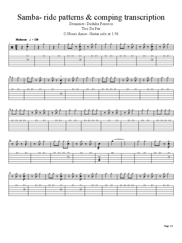 Samba Comping Patterns | PDF