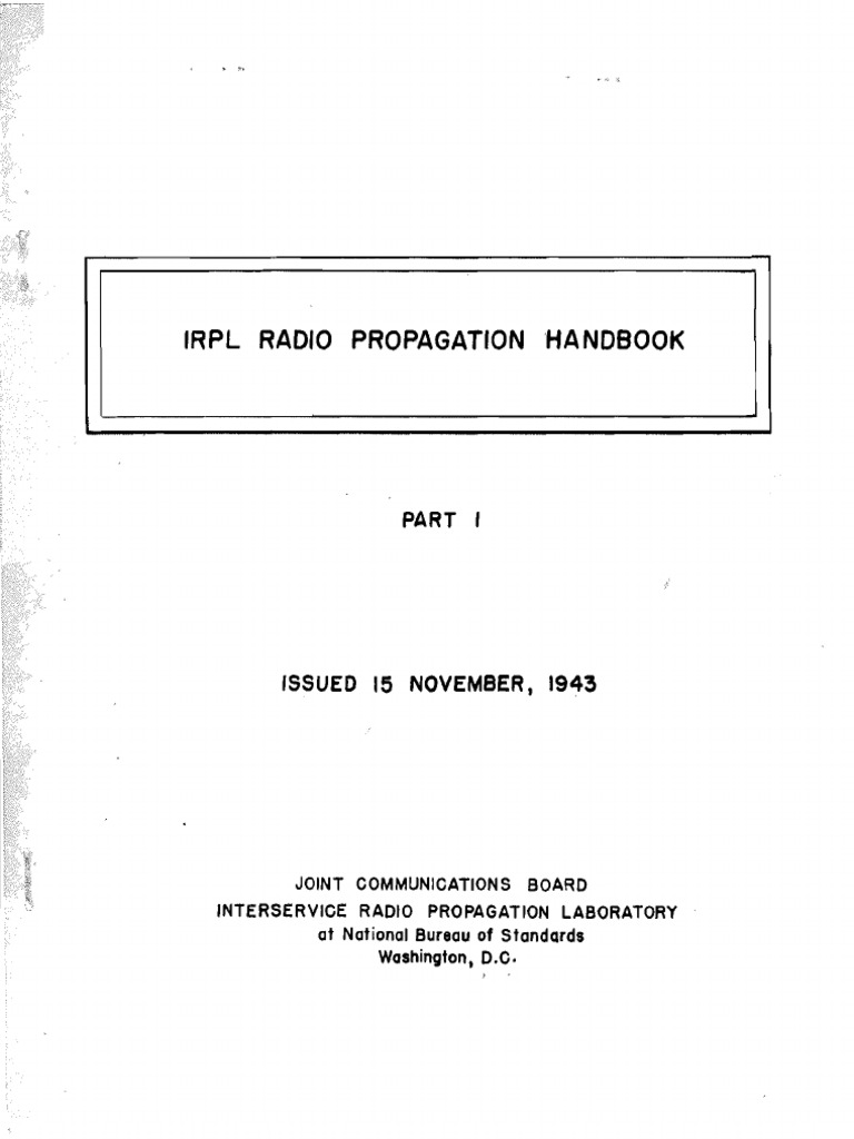 IRPL Radio Propagation Handbook Part 1 Joint Communications Board ...