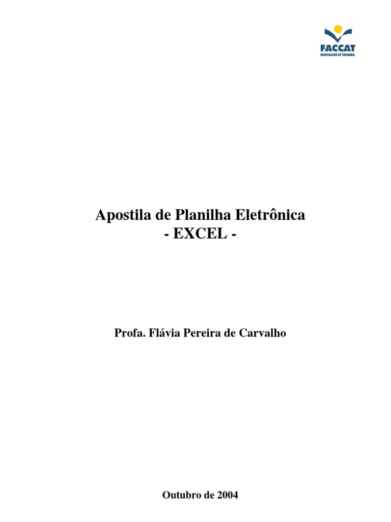 Apostila Excel Out2004 | PDF