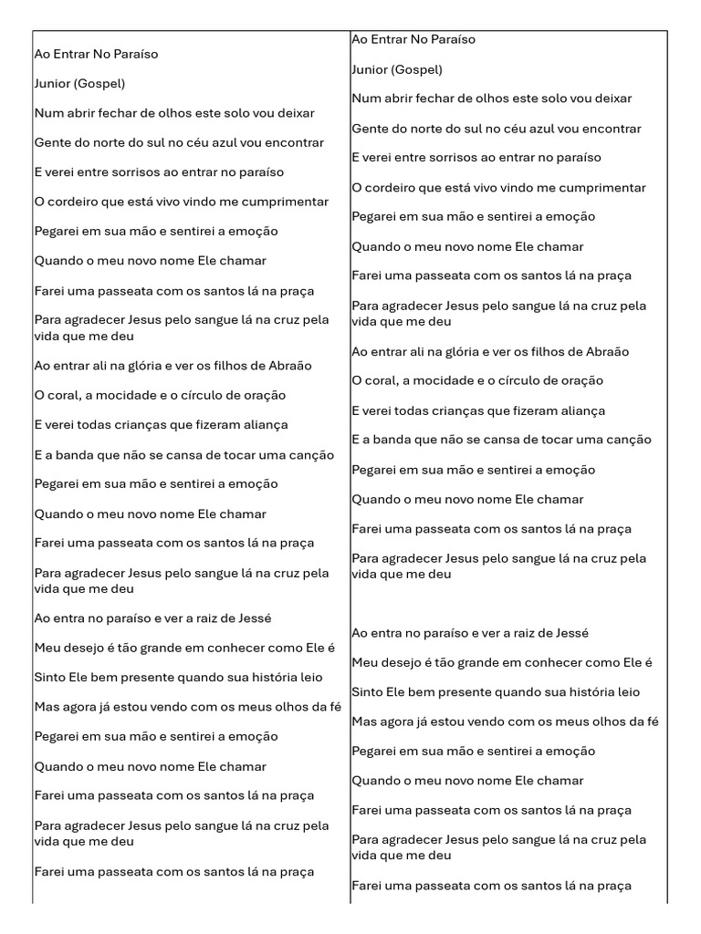 Ao Entrar No ParaÃ­so.docx_20260403_135803_0000 | PDF