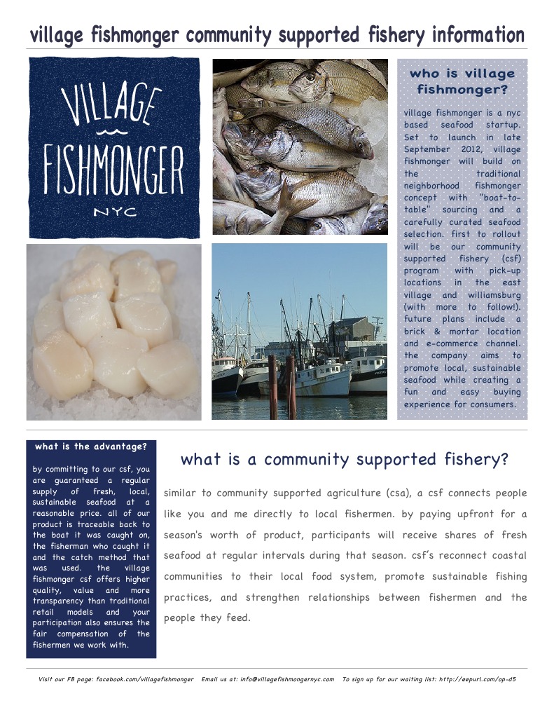 CSF One-Sheeter 8.15.12 | PDF | Fish And Humans | Food And Drink