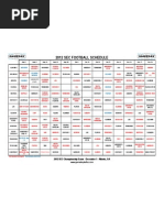 2012 SEC Football Schedule | PDF | Southeastern Conference | Florida ...