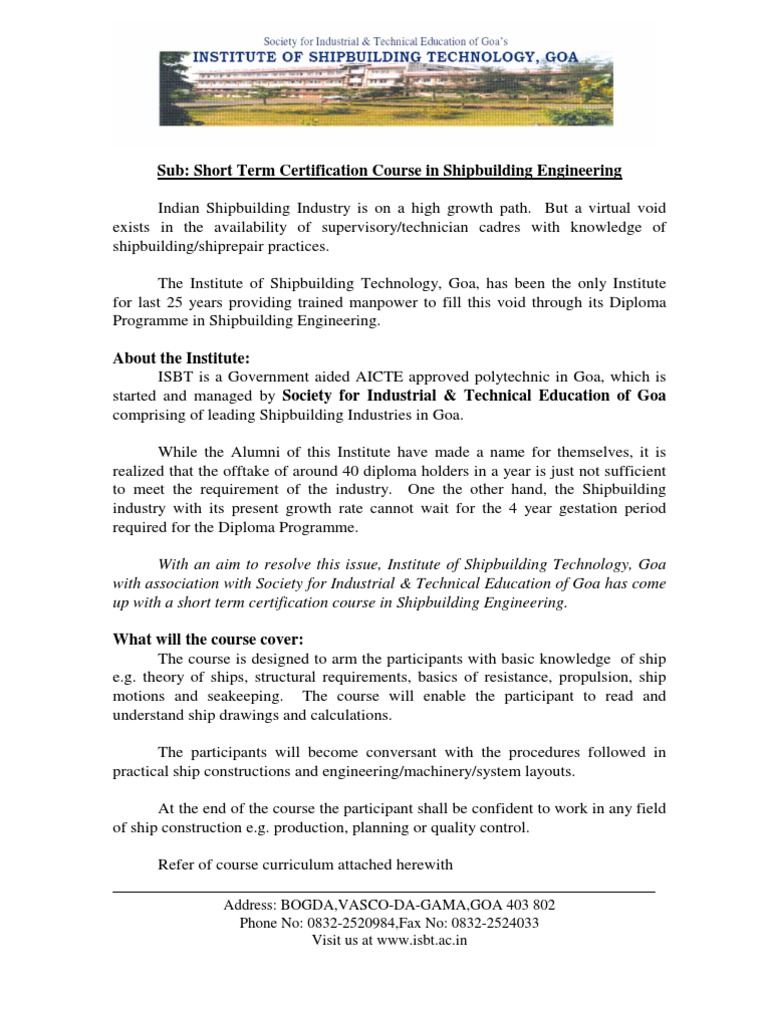 Shipbuilding Course | Download Free PDF | Vocational Education ...