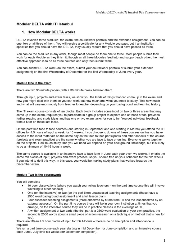 DELTA Overview | PDF | Modularity | Tutor