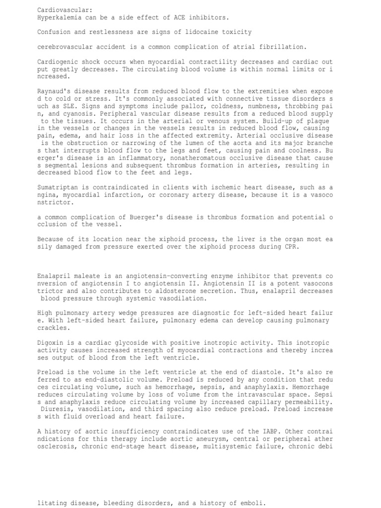 NCLEX Review Notes | PDF | Heart | Myocardial Infarction