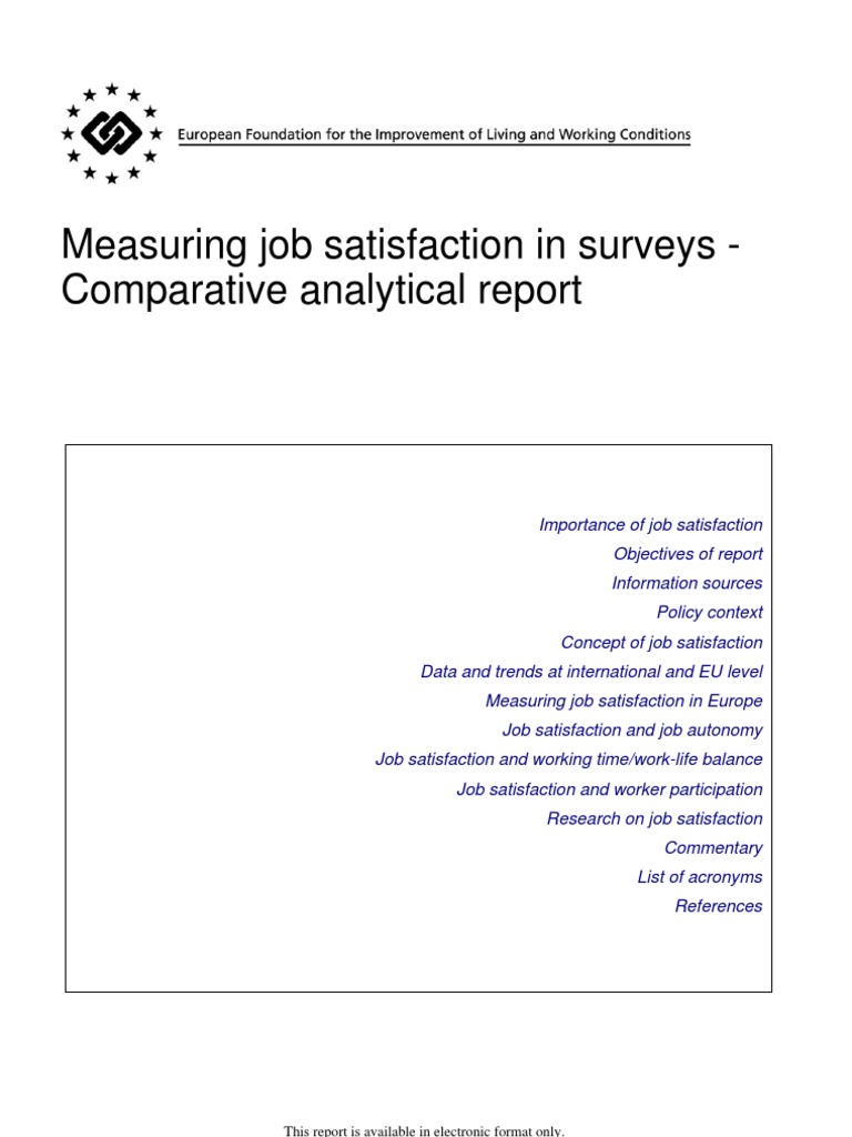 Measuring Job Satisfaction in Surveys | Job Satisfaction | Contentment