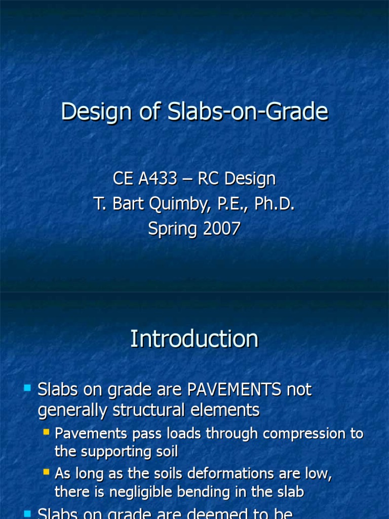Design of Slabs-on-Grade: Analyzing Subgrade Support, Crack Prevention ...