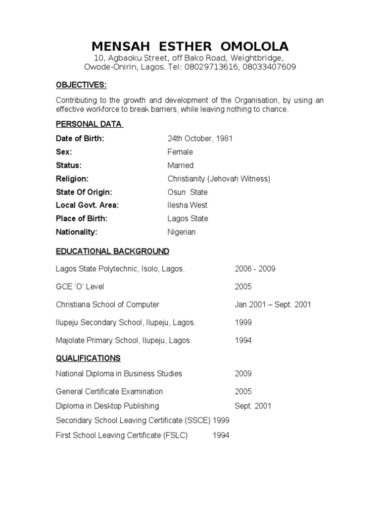 Mensah Esther Omolola | PDF