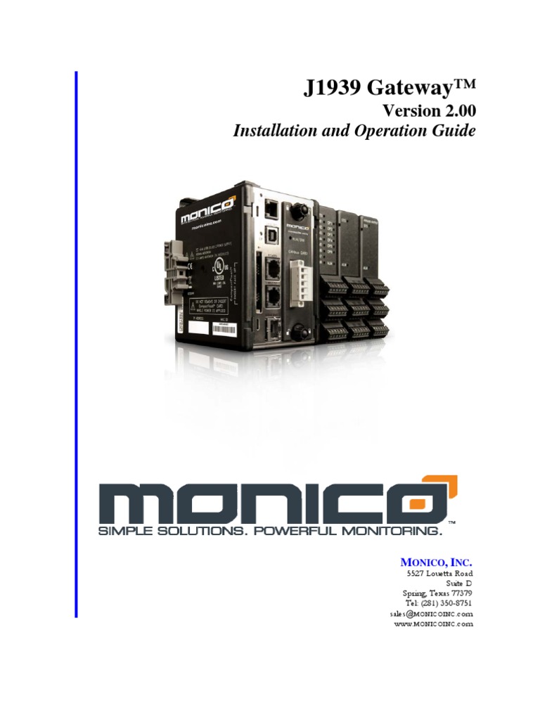 J1939 Gateway™: Installation and Operation Guide | PDF ...